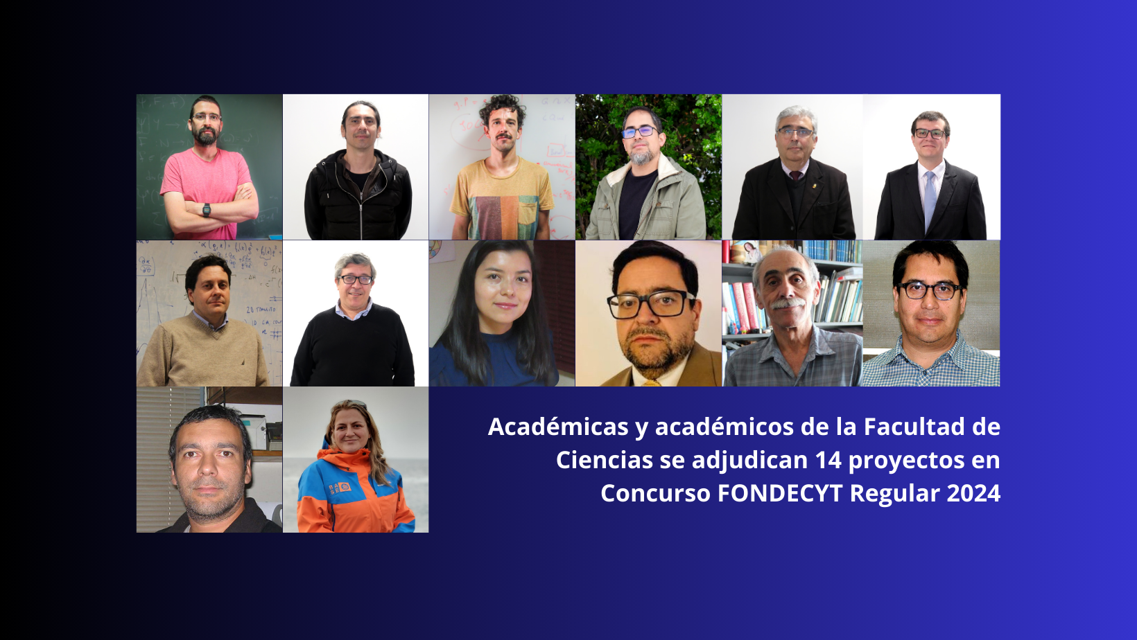 Facultad de Ciencias se adjudica 14 proyectos del Concurso Fondecyt Regular 2024 - Facultad de ...
